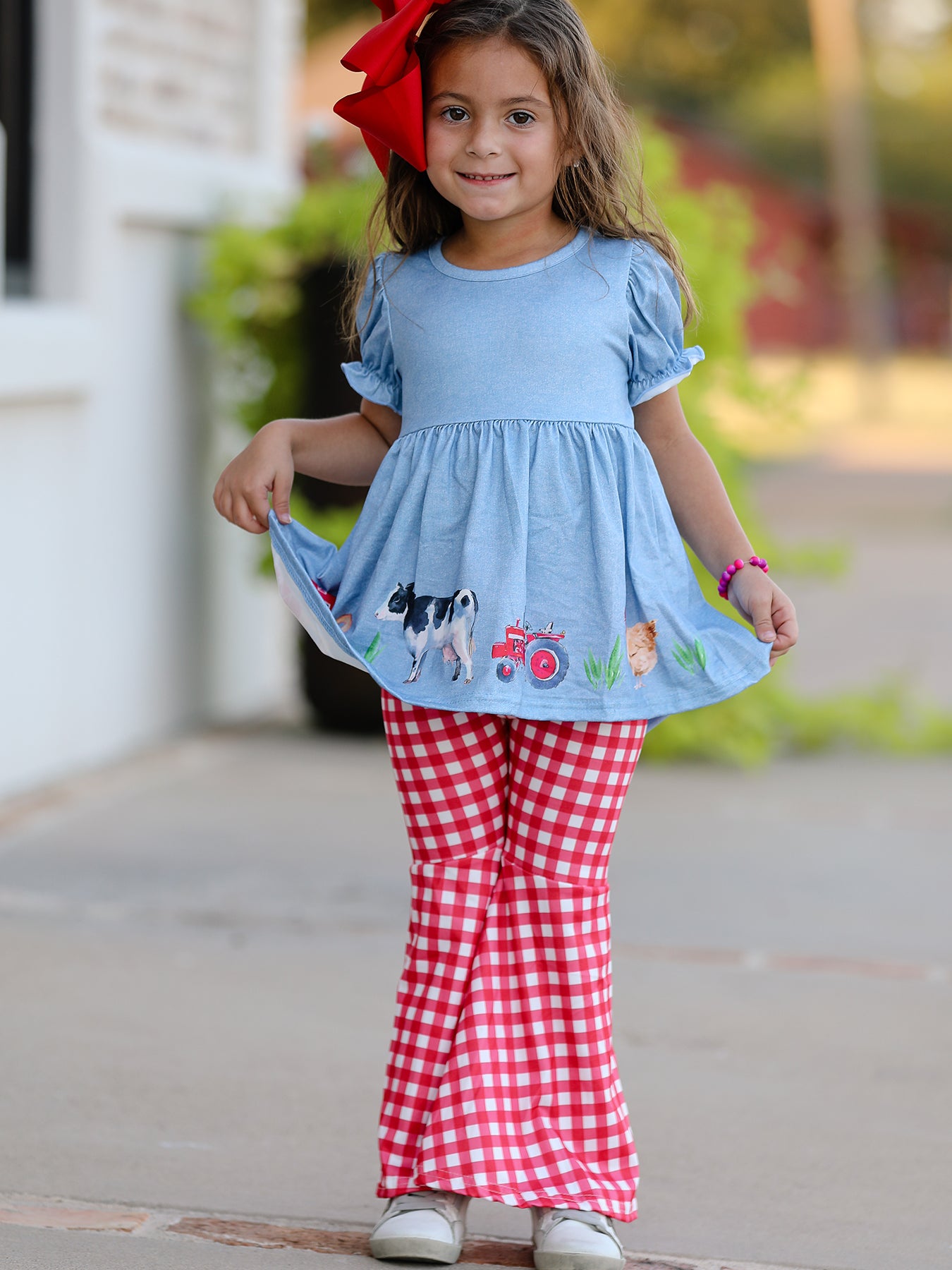 Girls Farm Animals Bell Bottoms outfit – Rylee Faith Designs