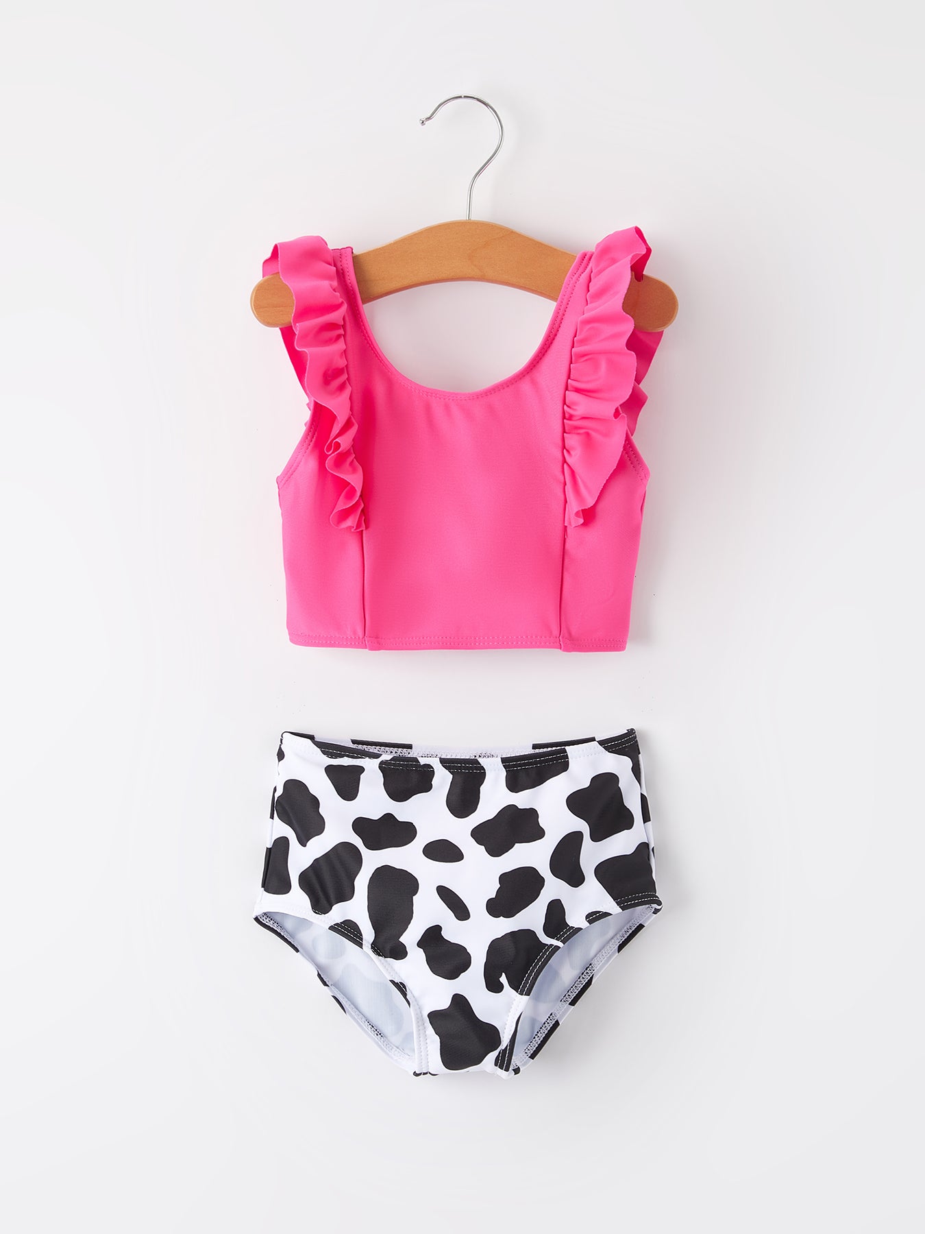 "Cow Pattern" Girls' Swimsuit – Rylee Faith Designs