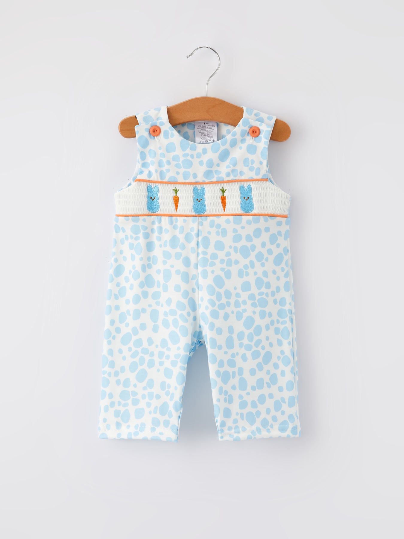 Easter Bunny Carrot Embroidery Smocking Boys Romper – Rylee Faith Designs