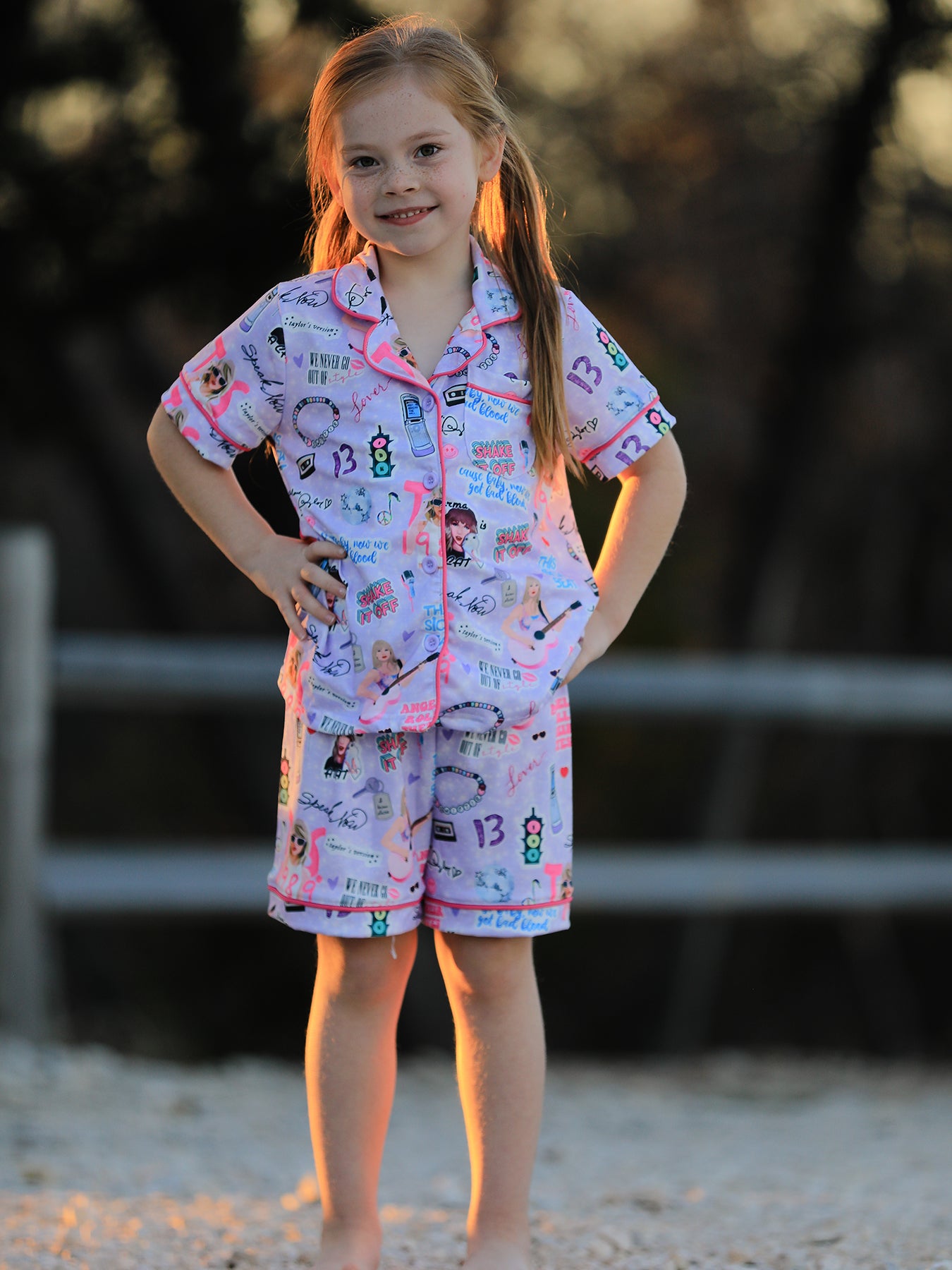 Purple TS Lapel Button Short Sleeve Shorts Pajama Set – Rylee Faith Designs
