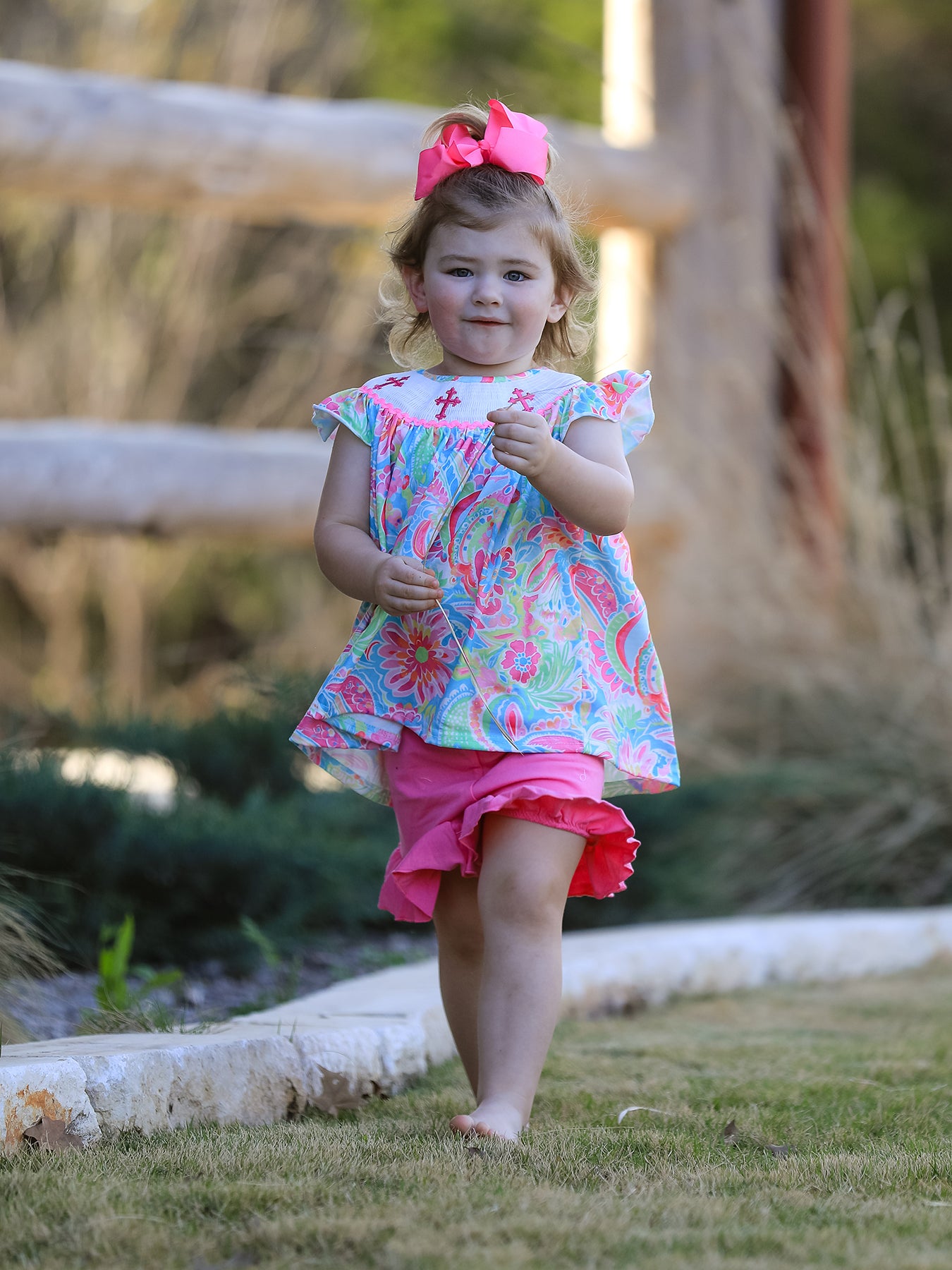 Easter Cross Smocking Embroidery Baby Girl Set – Rylee Faith Designs