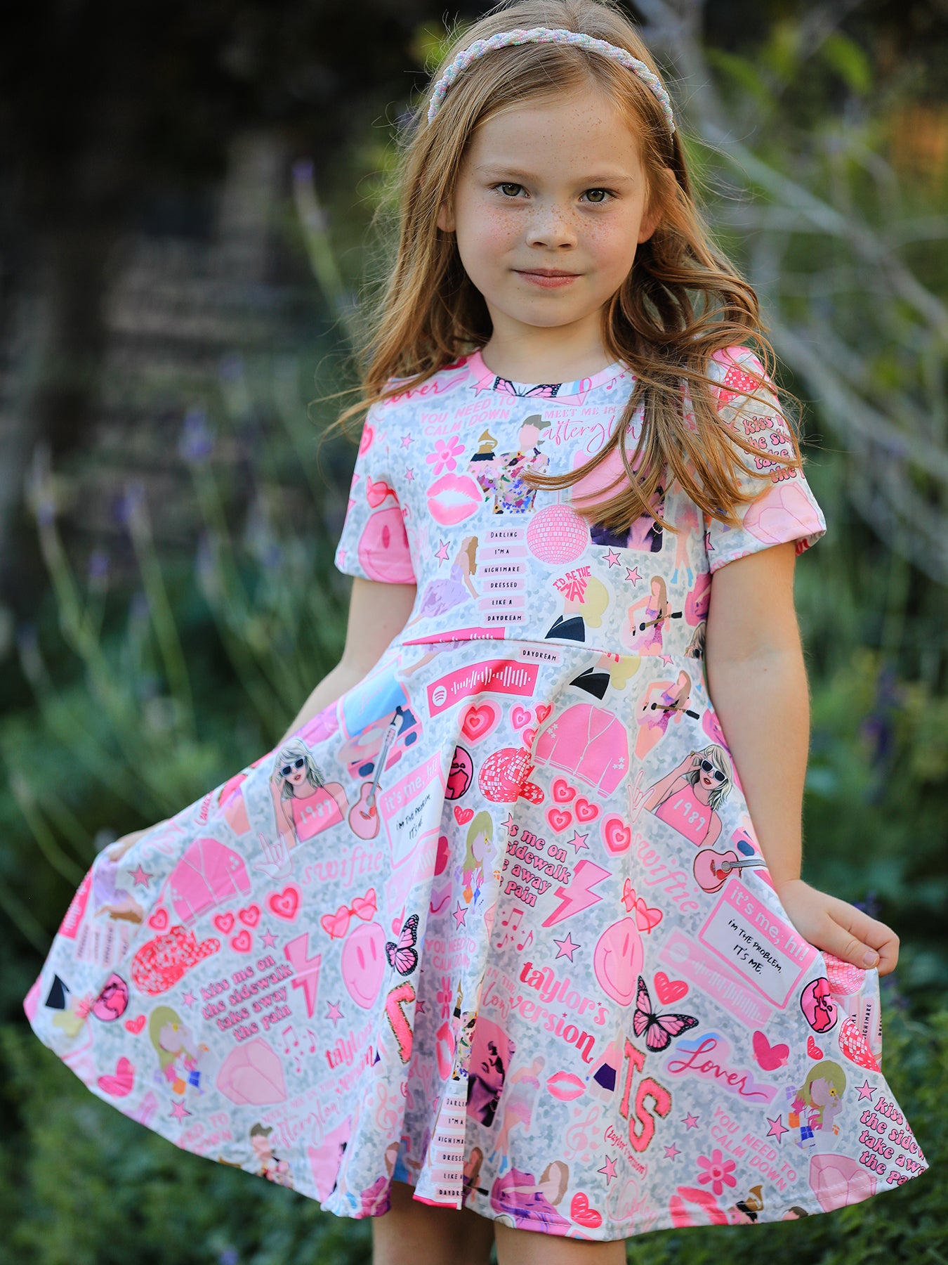 Ts Twirly Print Girls Milk Silk Dress – Rylee Faith Designs